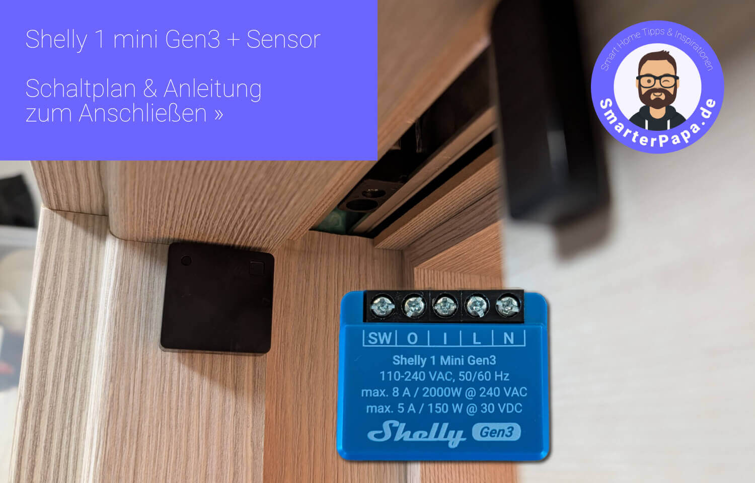 Shelly 1(PM) Mini Gen3 mit BLU Door/Window anschließen & einrichten